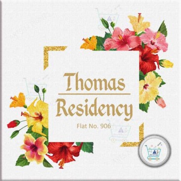 Canvas Printed Name Plate | UV Print on Wooden Base | Name Board for ...